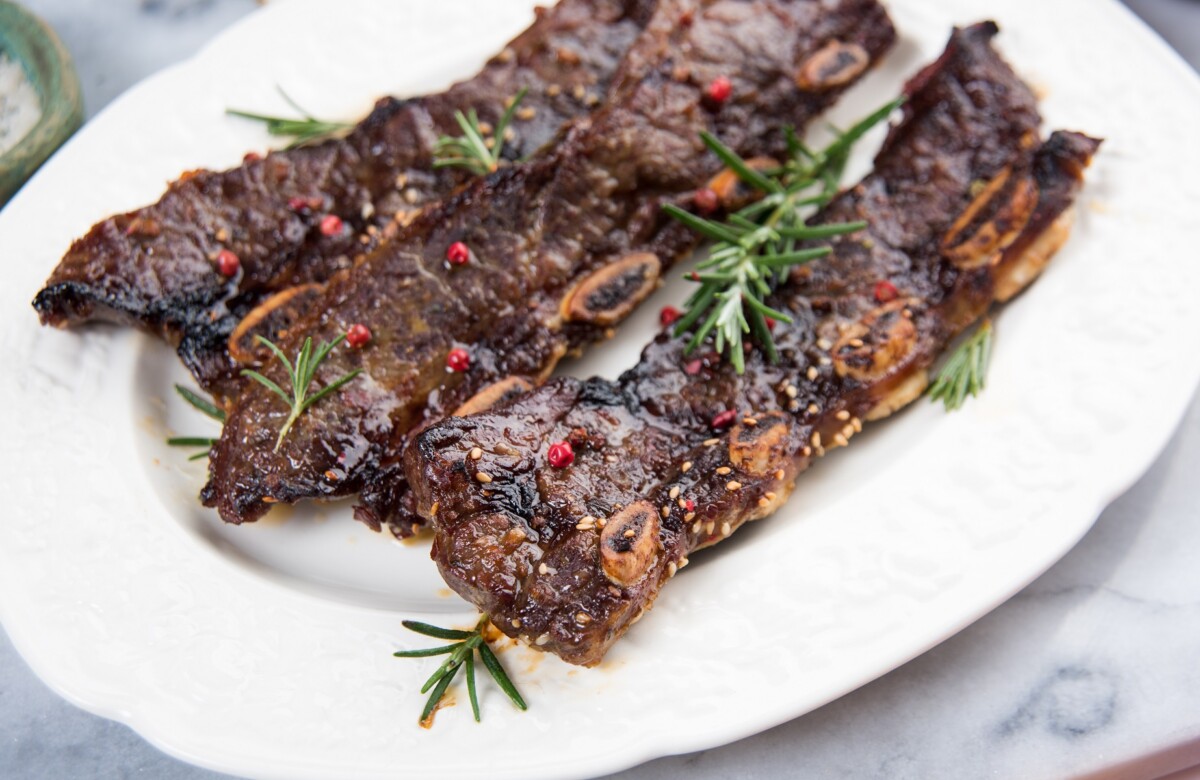 Costillas De Res A La Barbacoa Costillas Barbacoa A Baja Temperatura: