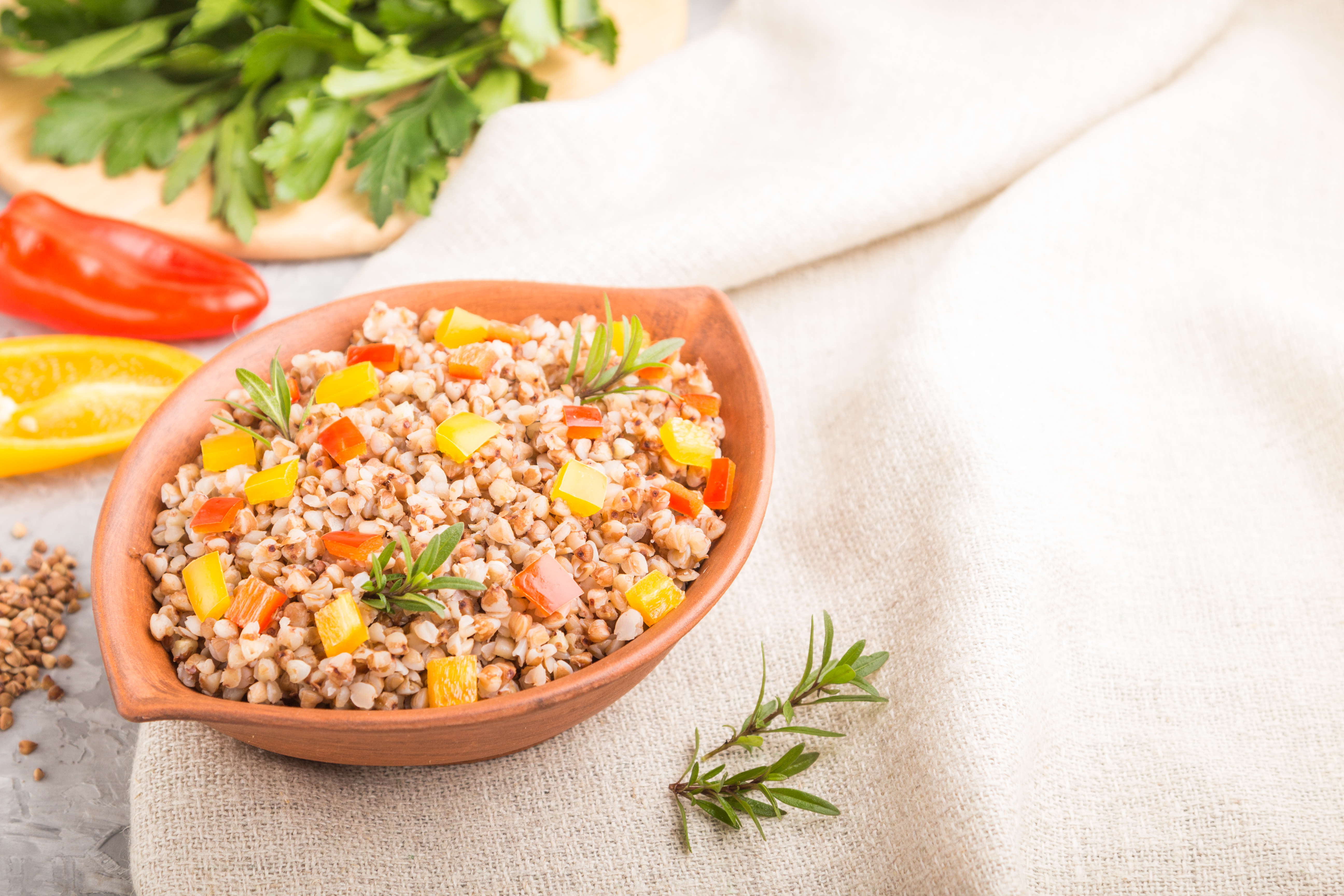 Receta de ensalada de trigo sarraceno con verduras y frutos secos ...