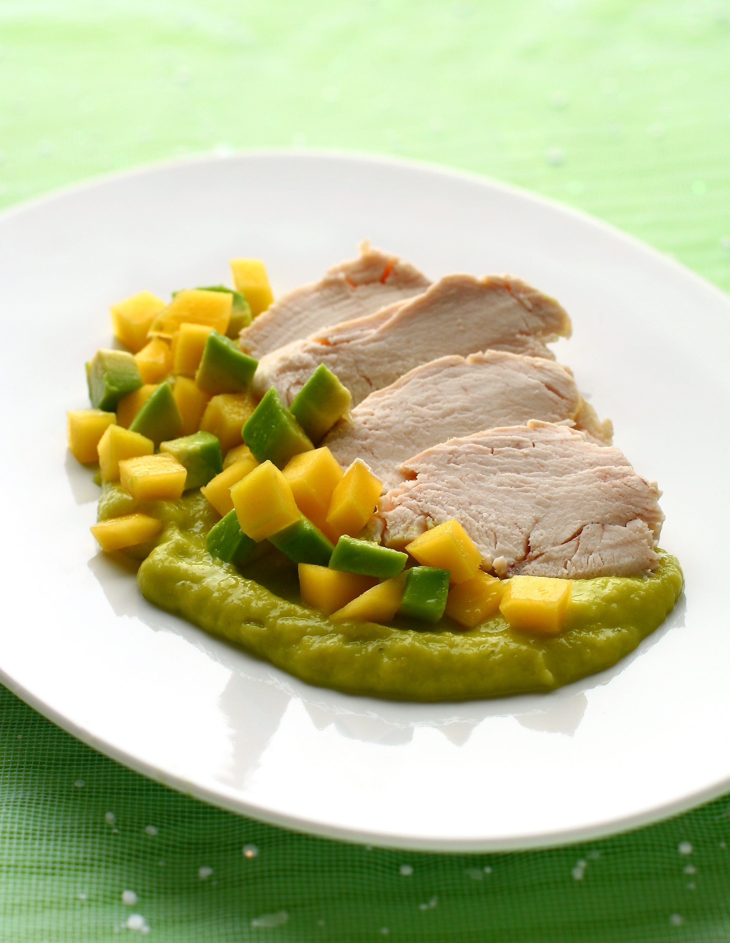 Receta de pechuga de pollo a la plancha con guacamole fresco