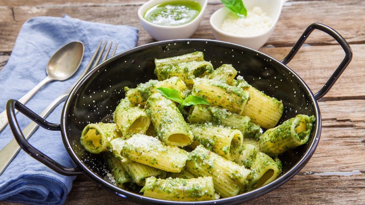 Rigatoni con pesto: receta rápida